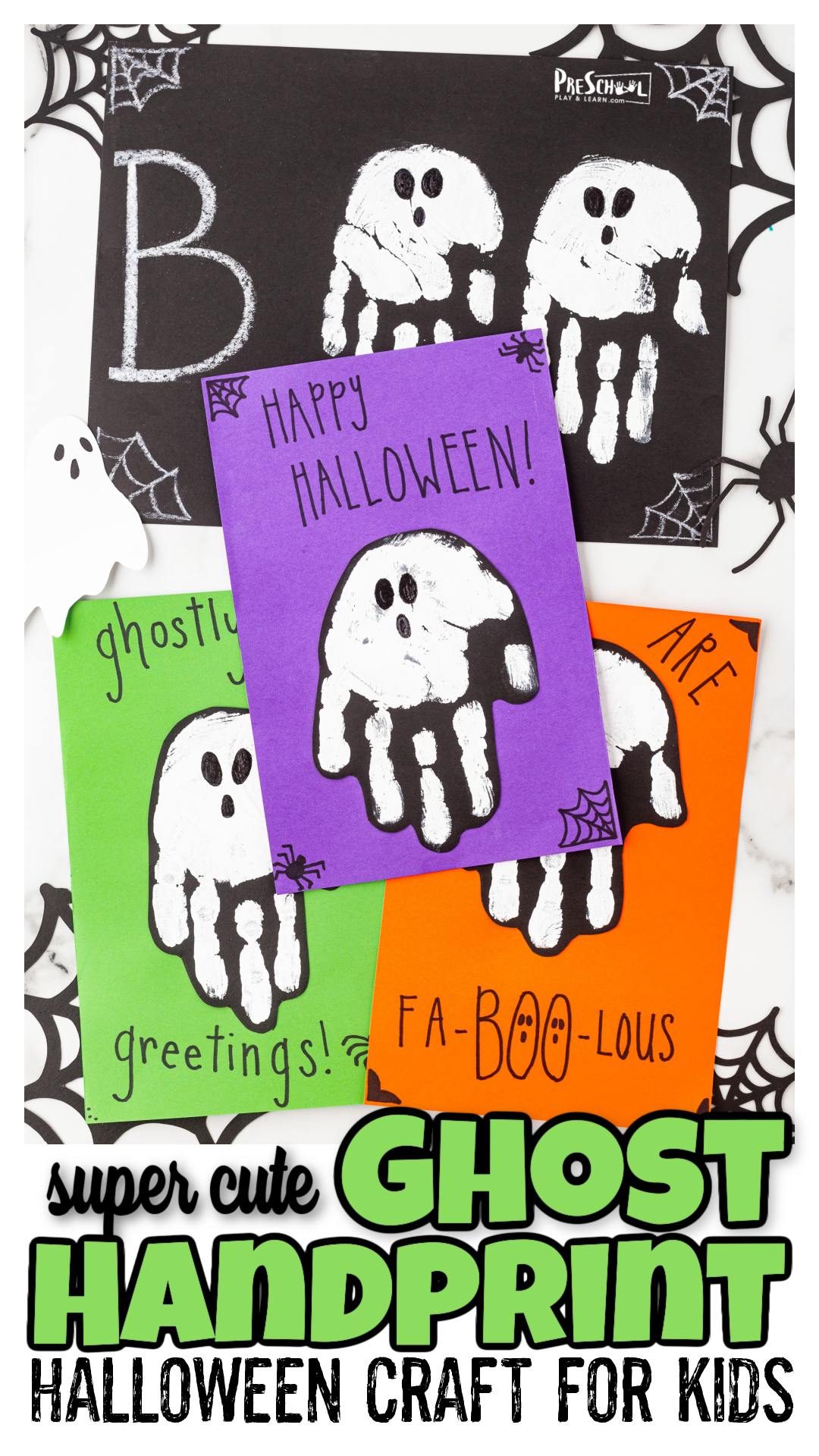 👻 Halloween Ghost Handprint Craft