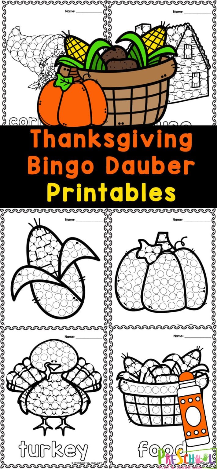 Thanksgiving Do a Dot Printables