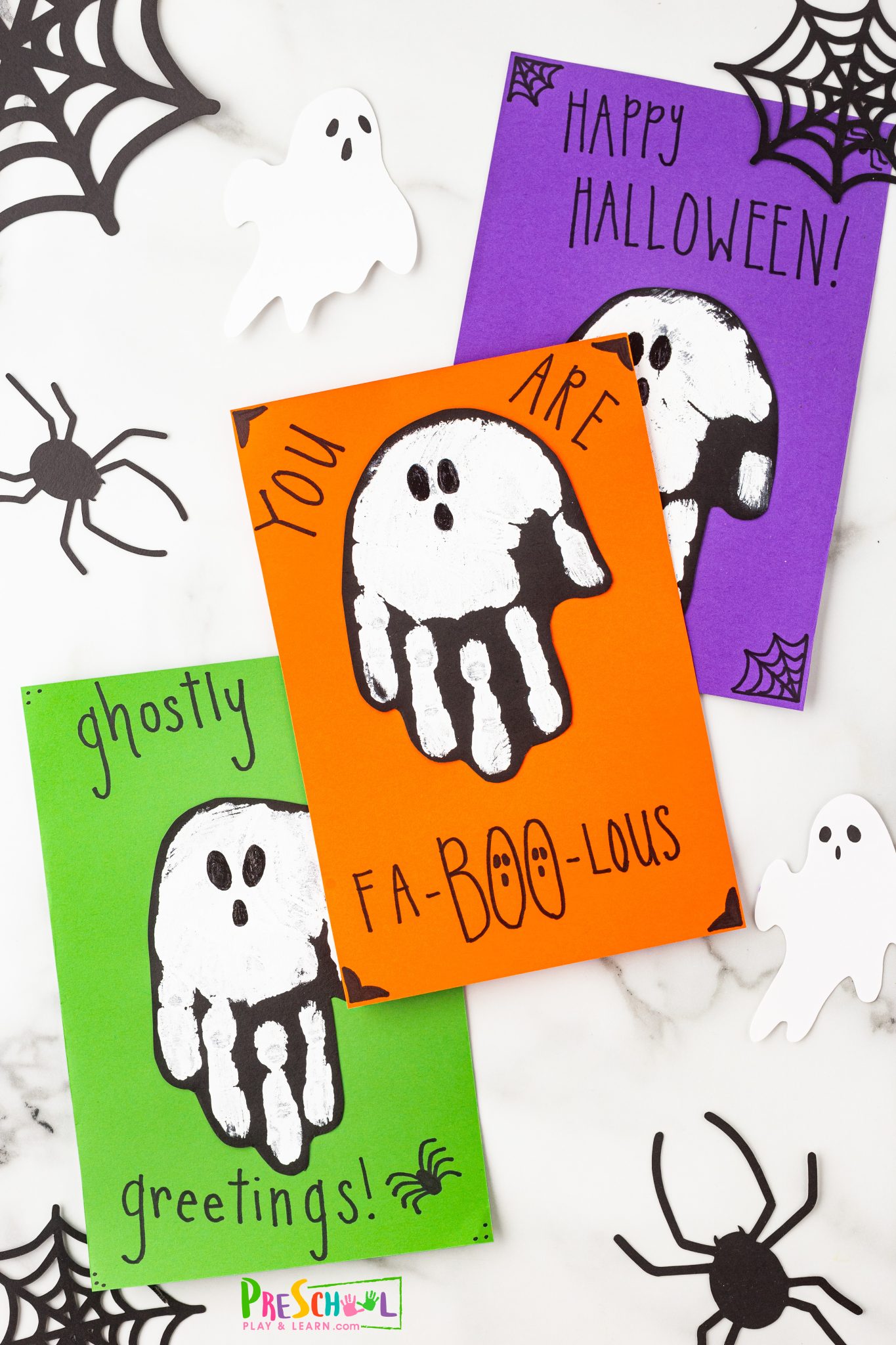 👻 Halloween Ghost Handprint Craft