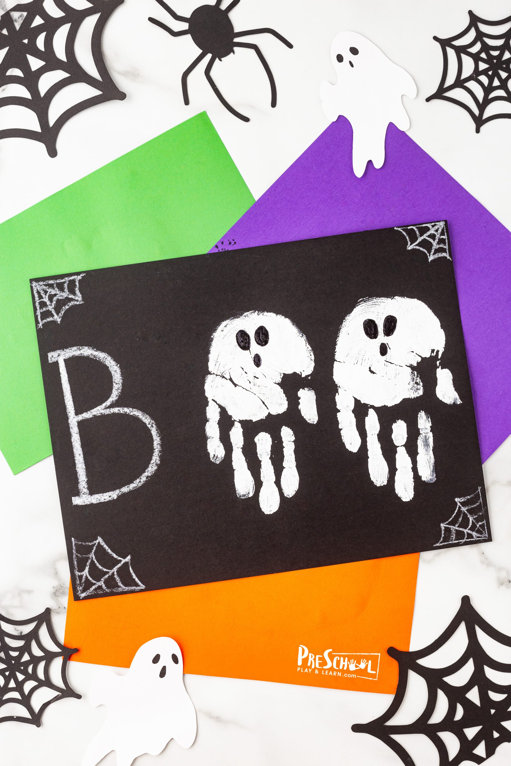 👻 Halloween Ghost Handprint Craft