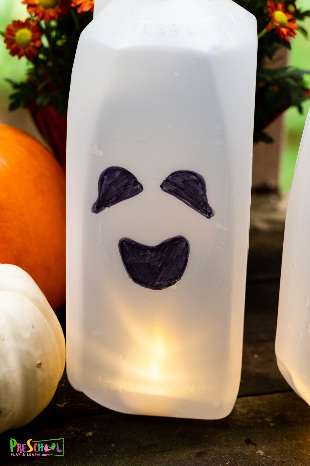 👻 Ghost Milk Jugs Craft and Halloween Activity