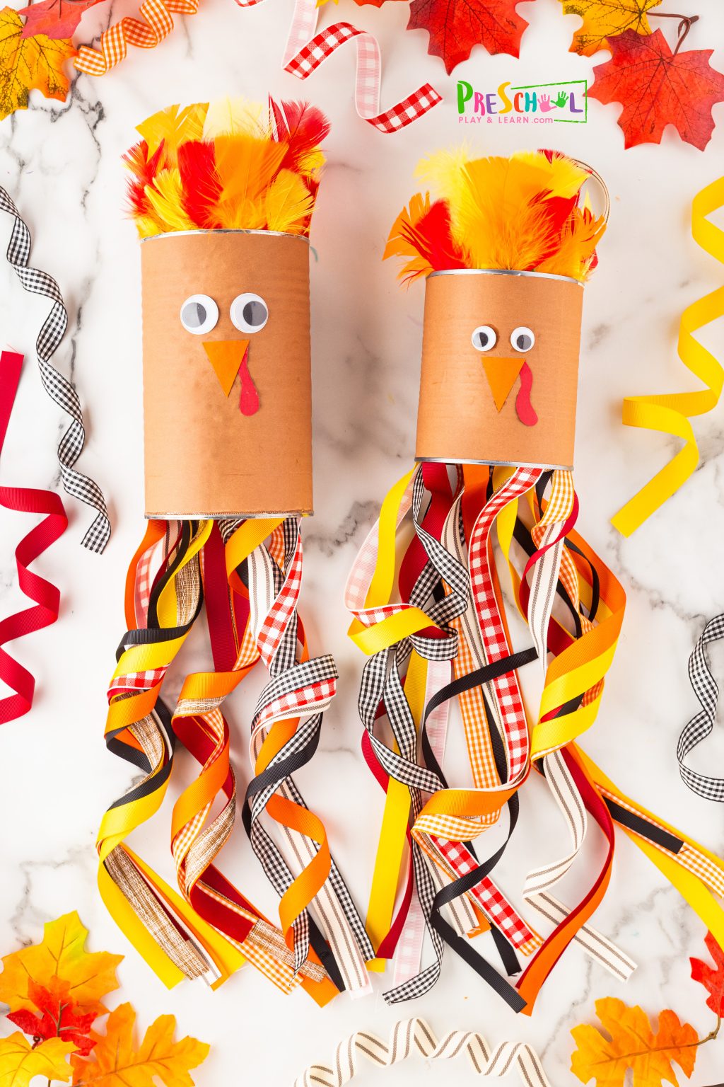 Thanksgiving Turkey Windsock Craft for Preschool