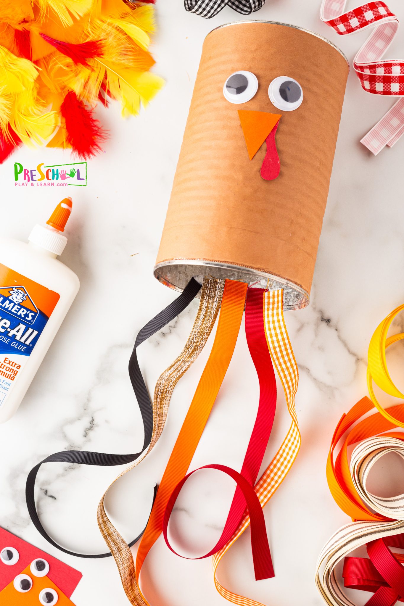Thanksgiving Turkey Windsock Craft for Preschool
