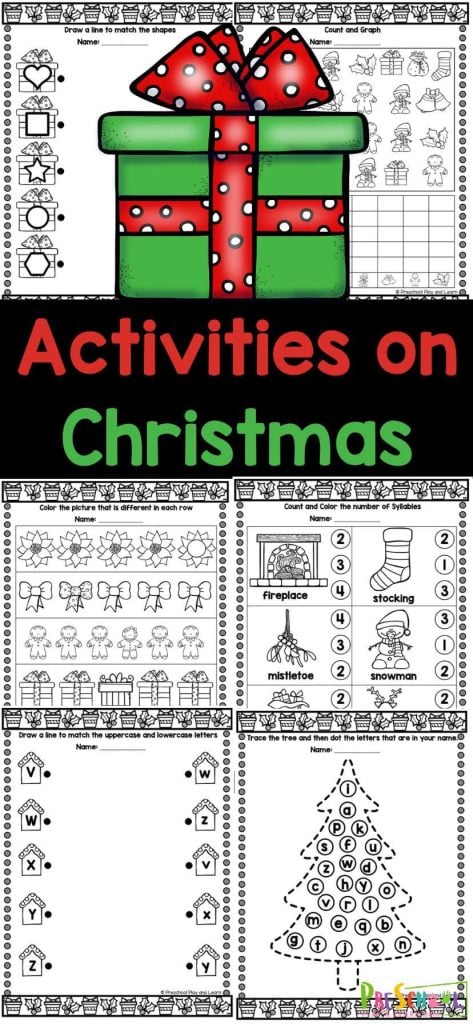 Christmas Elf Shape Matching Math Game (Free Printable!)