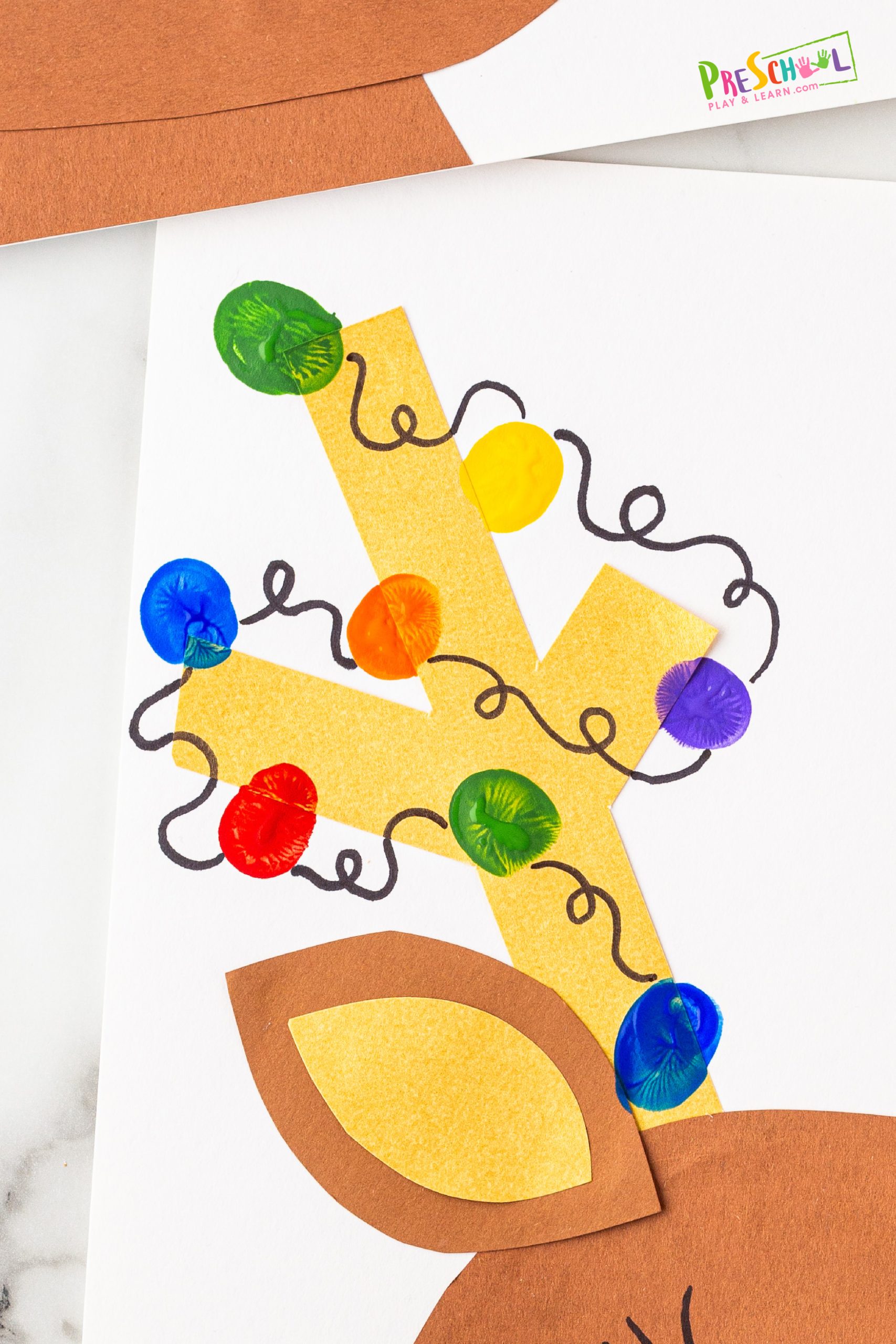 🦌 Cute Christmas Fingerprint Reindeer Craft for Kids