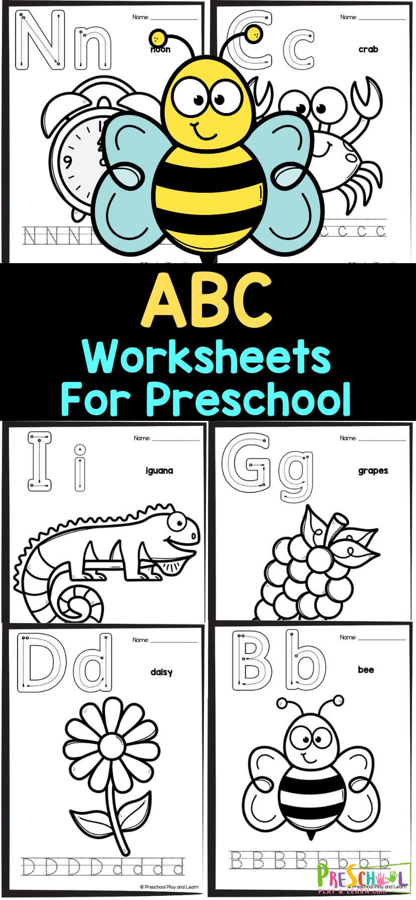 ABC Worksheets for Preschoolers